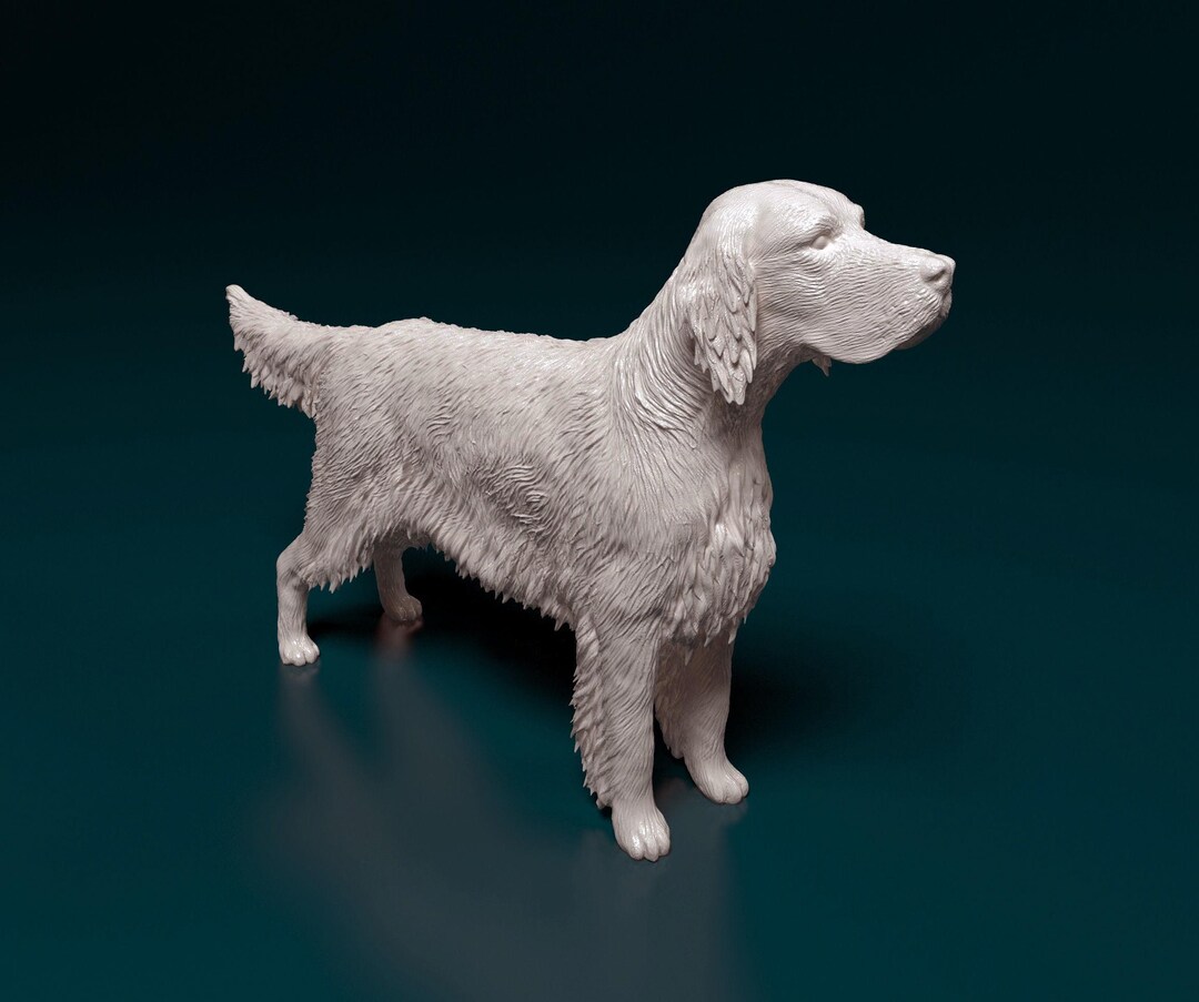 3D Printed English Setter Dog Statue, Miniature Dog Statue, Dog Home ...
