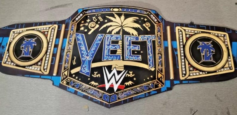 YEET Heavyweight Wrestling Championship Title Replica Belt 2MM & 4MM ...