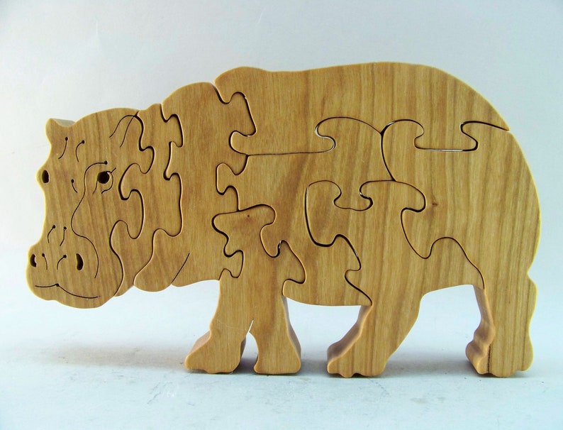 Hippopotamus Puzzle - Etsy