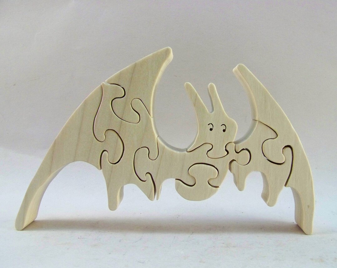 Bat Wood Puzzle - Etsy