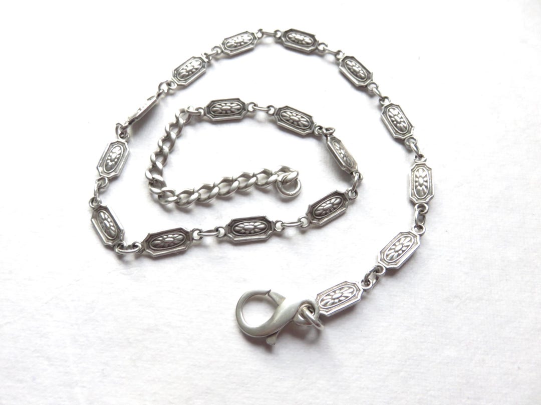 Antique Victorian Sterling Chain - Etsy