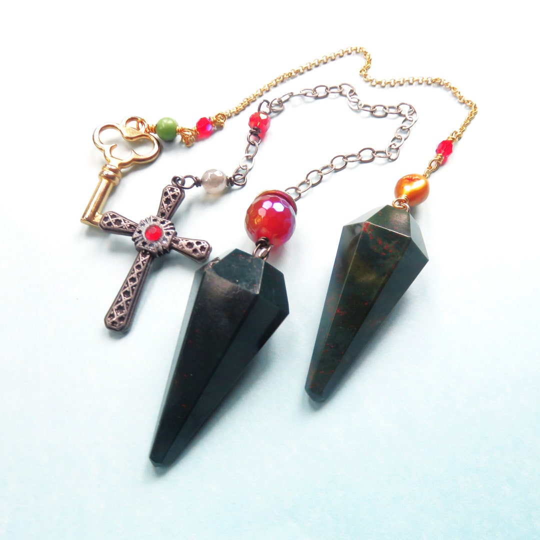 Bloodstone Pendulum, Aries Birthstone, Spiritual Gift for Aries, Key ...