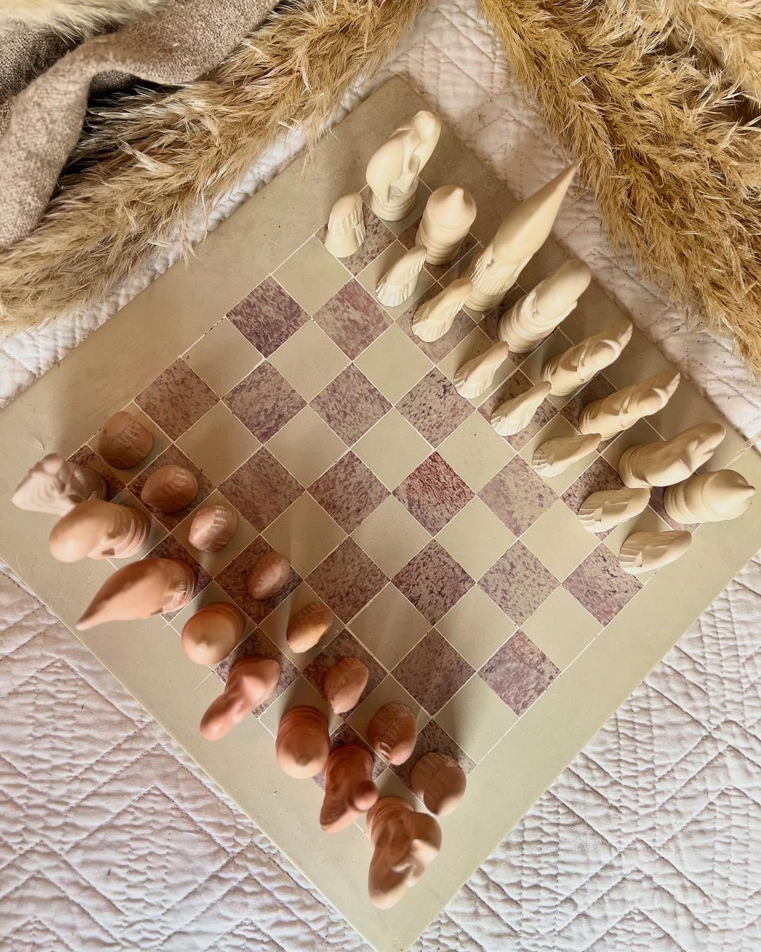 Handmade Soapstone Chess Set From Kenya - Etsy