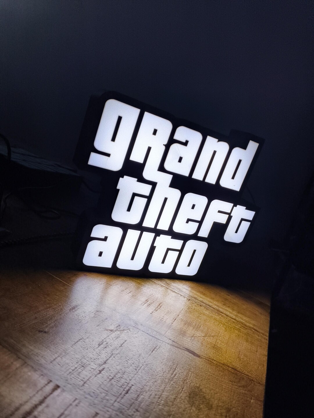 GTA Lightbox - 3D Printed LED Lighting (20x25 Cm) - Etsy Australia