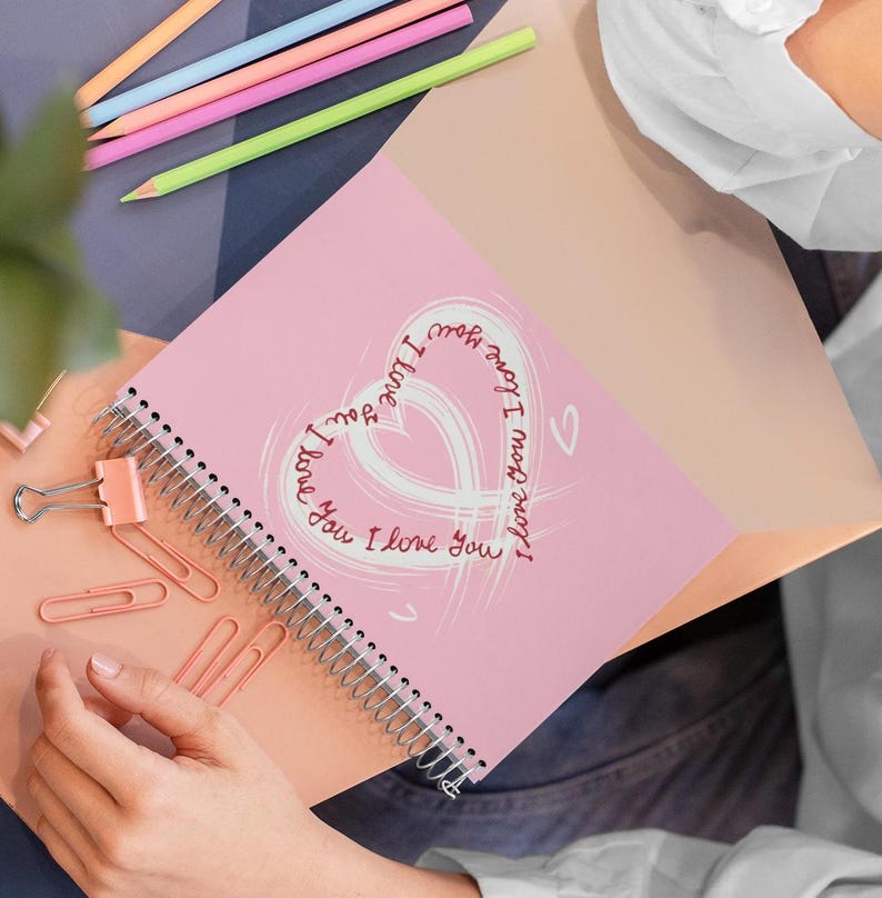 Personalized Spiral Notebook Ruled Line. Romantic Gift for Couples ...