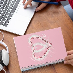 Personalized Spiral Notebook Ruled Line. Romantic Gift for Couples ...