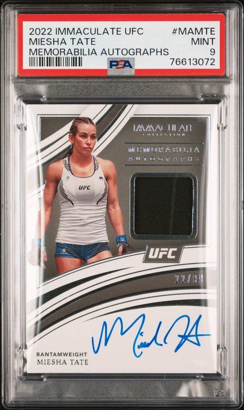 Miesha Tate 2022 Panini Immaculate Ufc Memorabilia Autographs mamte Psa ...