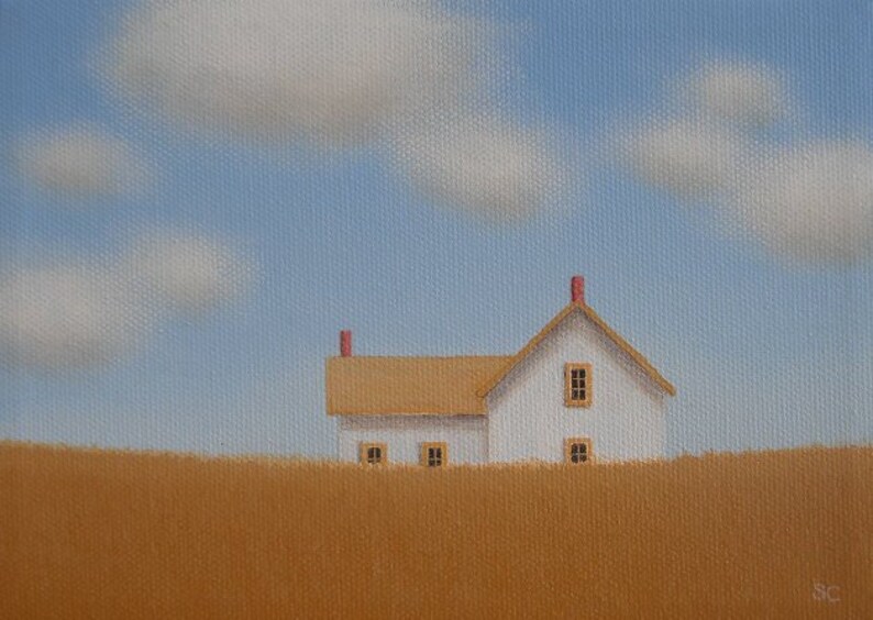 HOUSE PORTRAIT Farmhouse Painting 5 X 7 Small Fine Art - Etsy