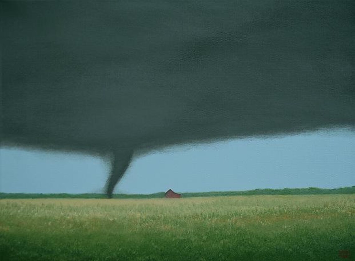 FARM PRINT Twister Barn Print 8 X 10 Acrylic Tornado Art - Etsy