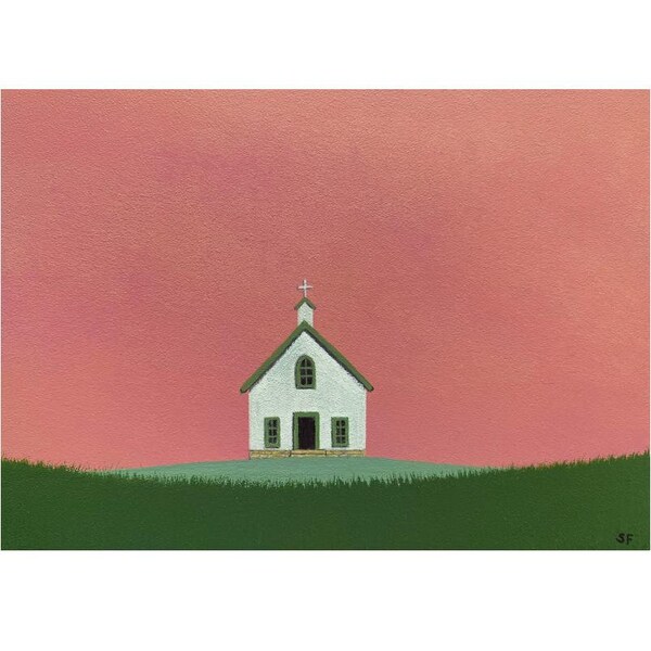 Folk Art Church - Etsy