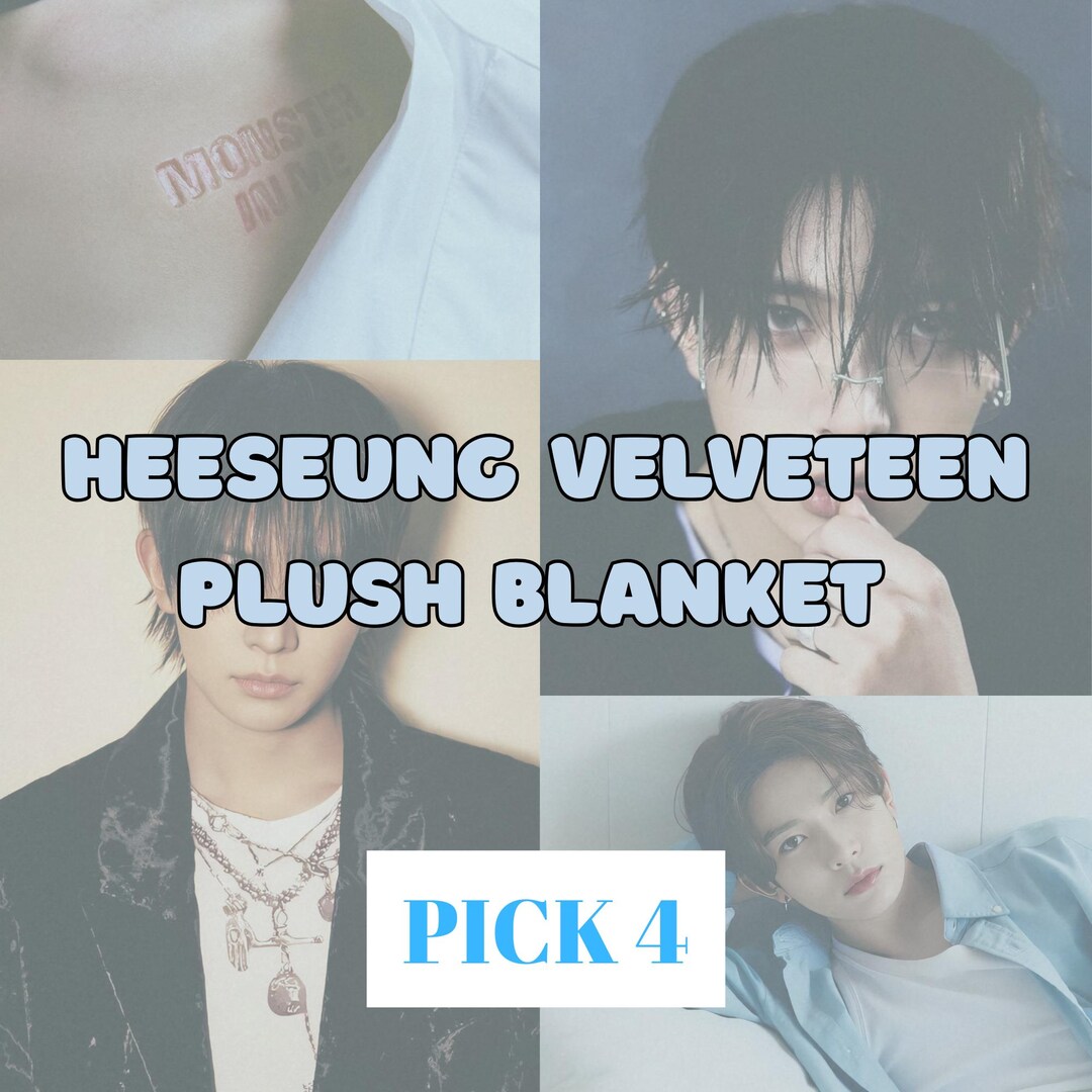 ENHYPEN HEESEUNG (PICK 4) Velveteen Plush Blanket - Soft and Cozy Throw ...