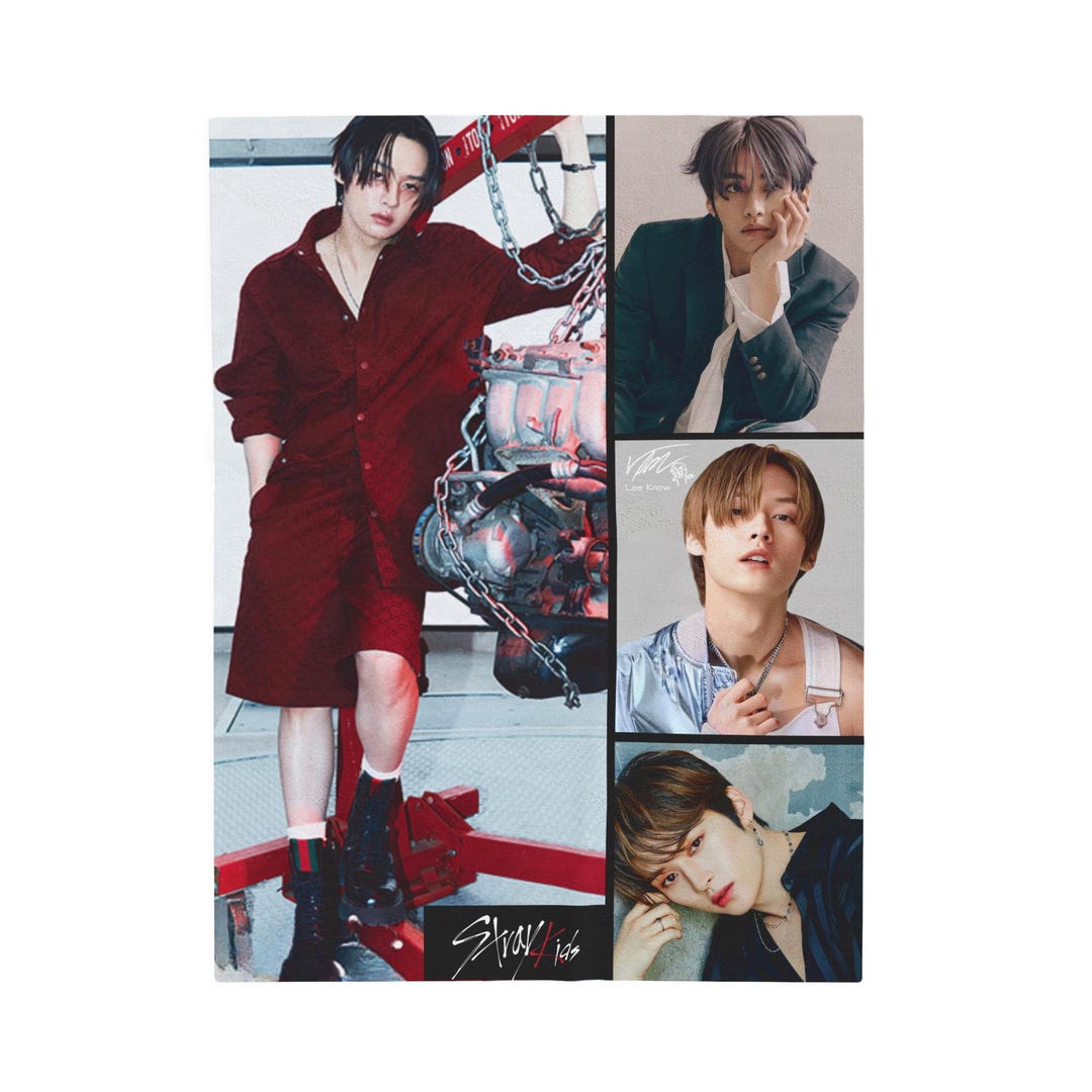Stray Kids LEE KNOW Velveteen Plush Blanket- Kpop Soft Throw Cozy ...