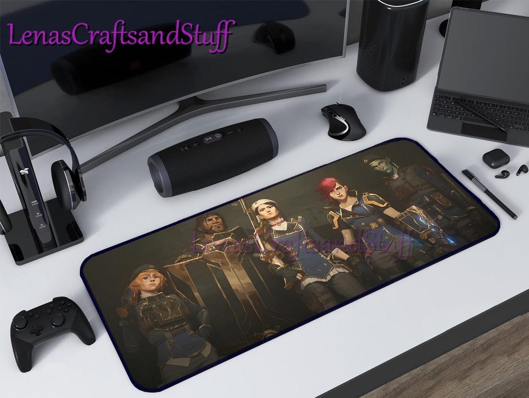 5 Options Arcane Desk Mat Vi and Caitlyn Gaming Mat / Arcane Inspired ...