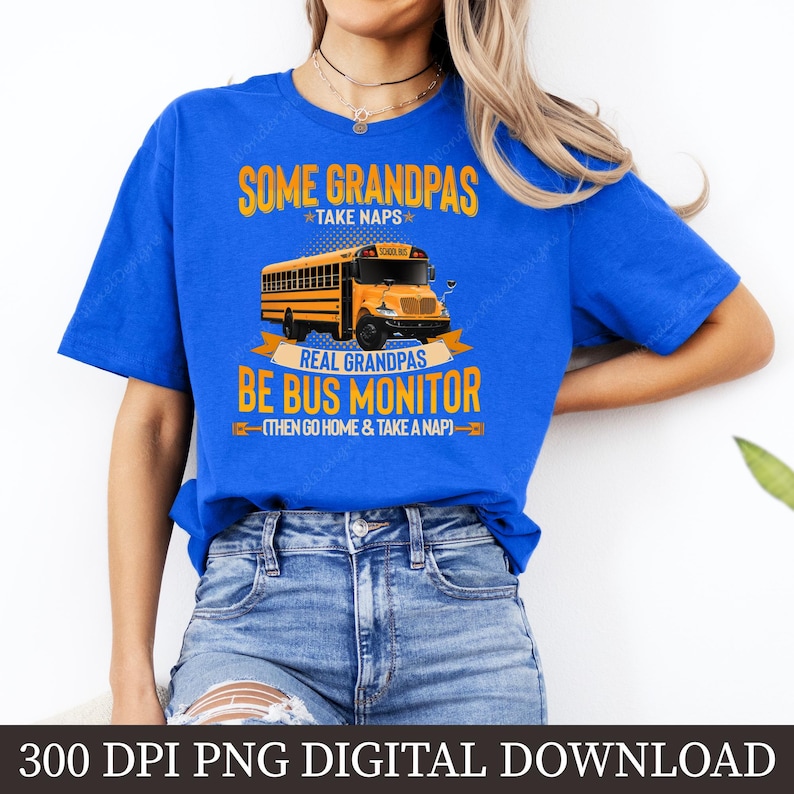 Grandpa Bus Monitor PNG, School Bus Clipart (digital Download) - Etsy