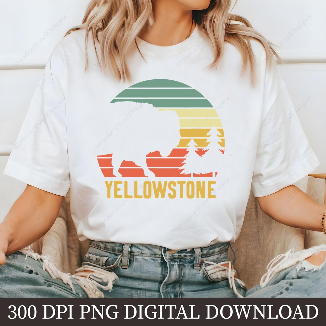 Yellowstone PNG, National Park Sublimation, Adventure Park Design ...