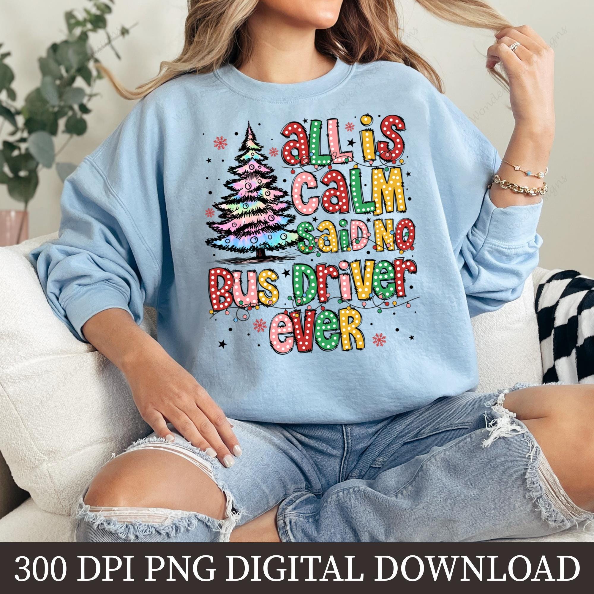 Christmas Calm PNG, Bus Driver Sublimation Design, Funny Christmas Art ...