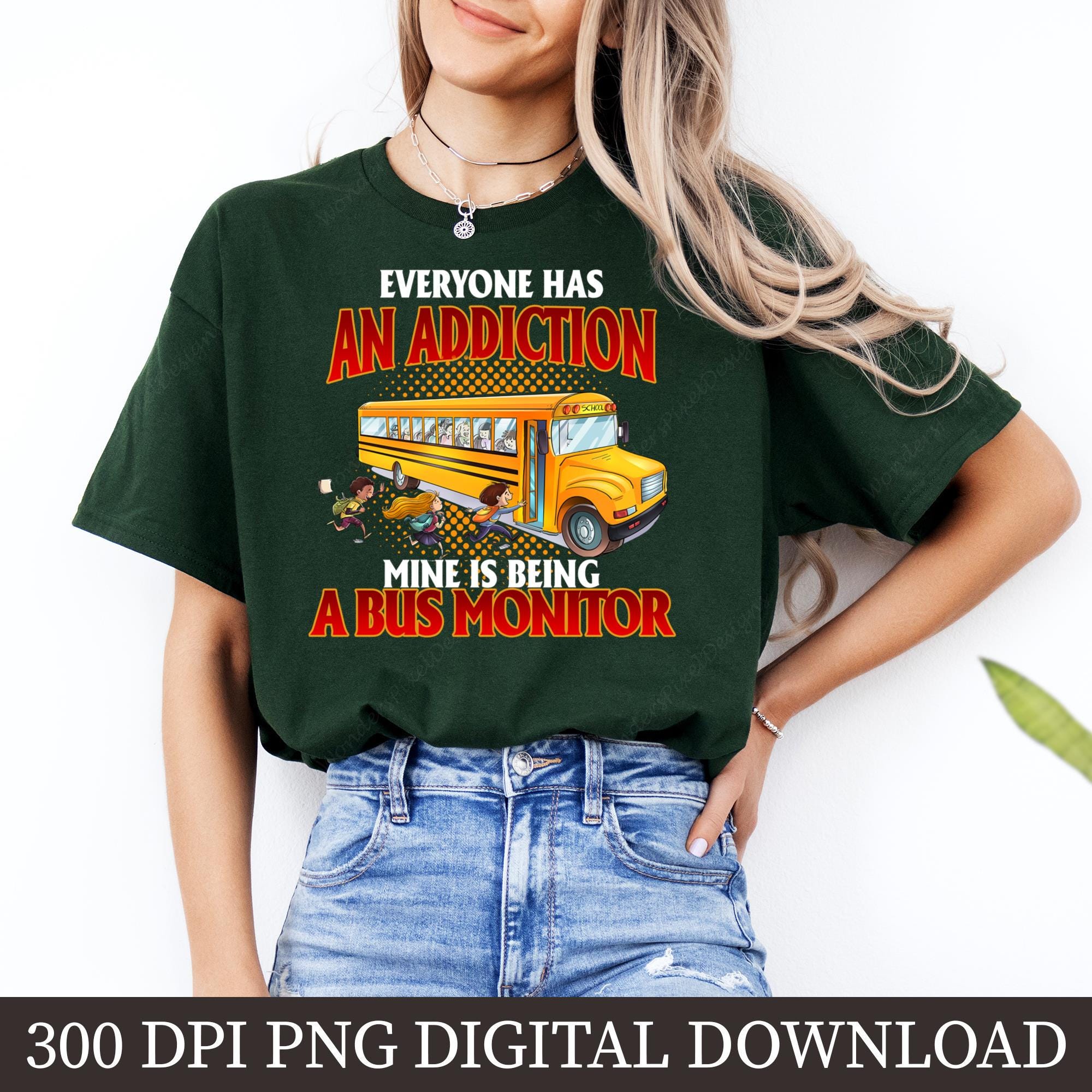 Bus Monitor PNG Design, Addiction Bus Monitor Sublimation, School Bus ...