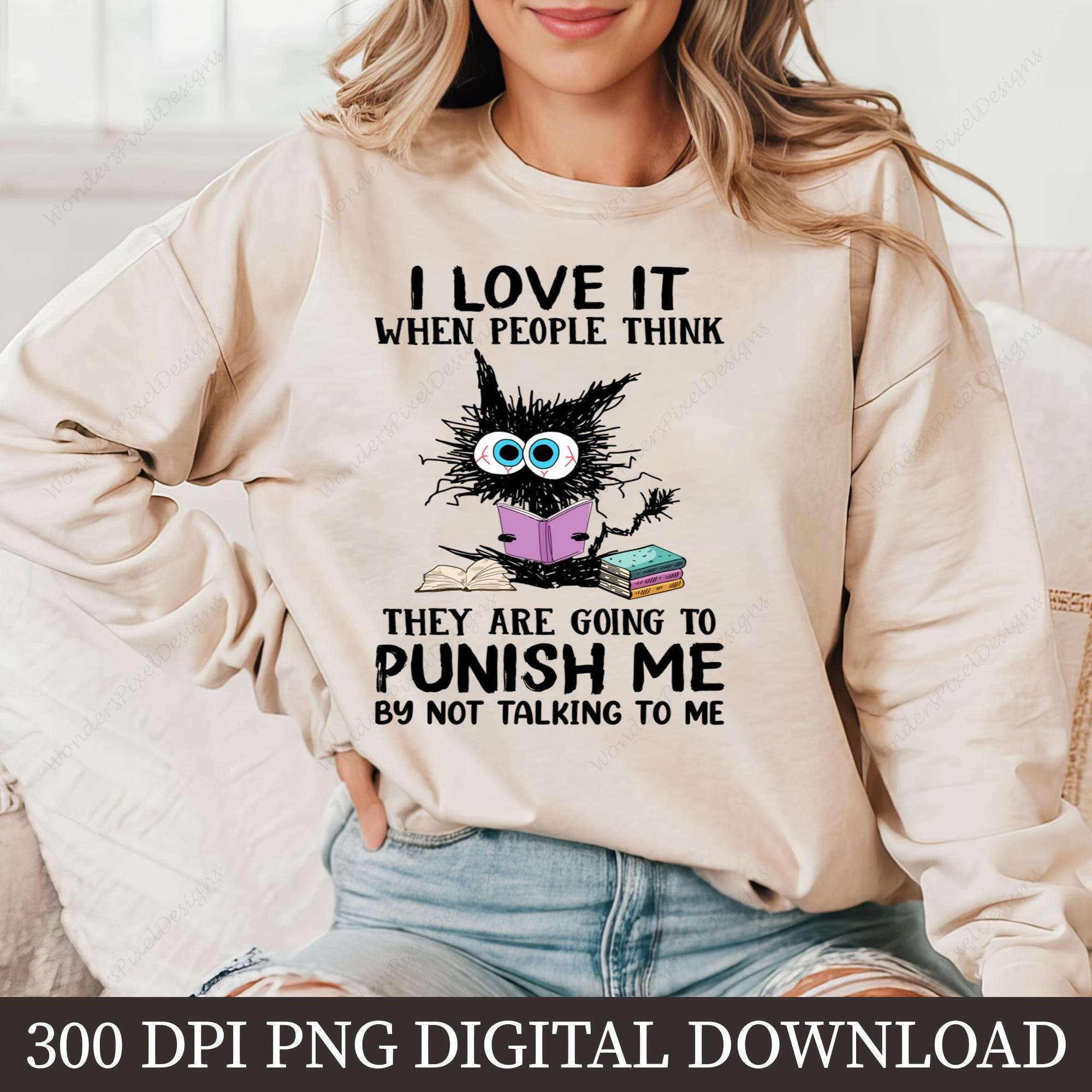 Funny Cat Quote PNG, Introvert Cat Sublimation Design, Digital Download ...