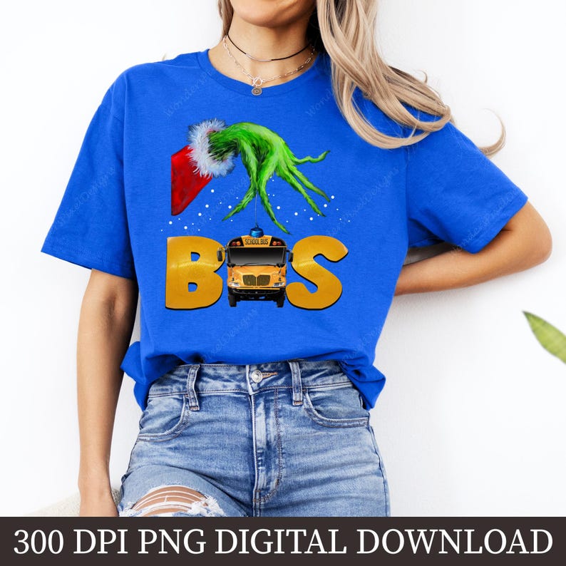 Grinch Christmas School Bus PNG, Holiday Clipart (digital Download) - Etsy