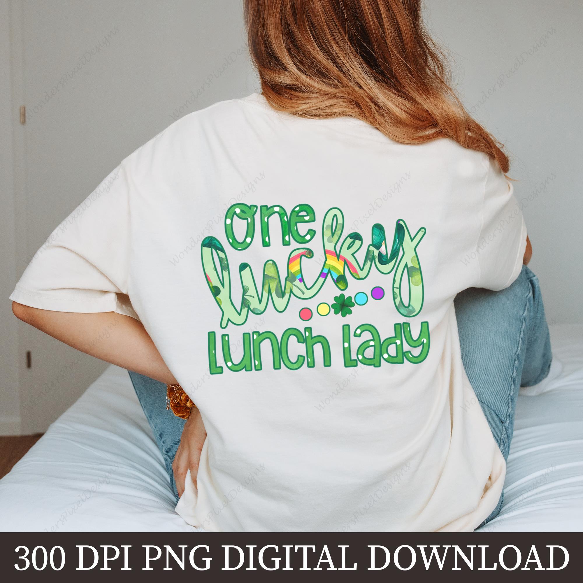 Lucky Lunch Lady St Patrick's Day Design (digital Download) - Etsy