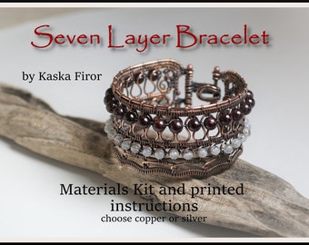 Cuff Bracelet Tutorial Wire Weaving Tutorial Bracelet Tutorial Step by ...