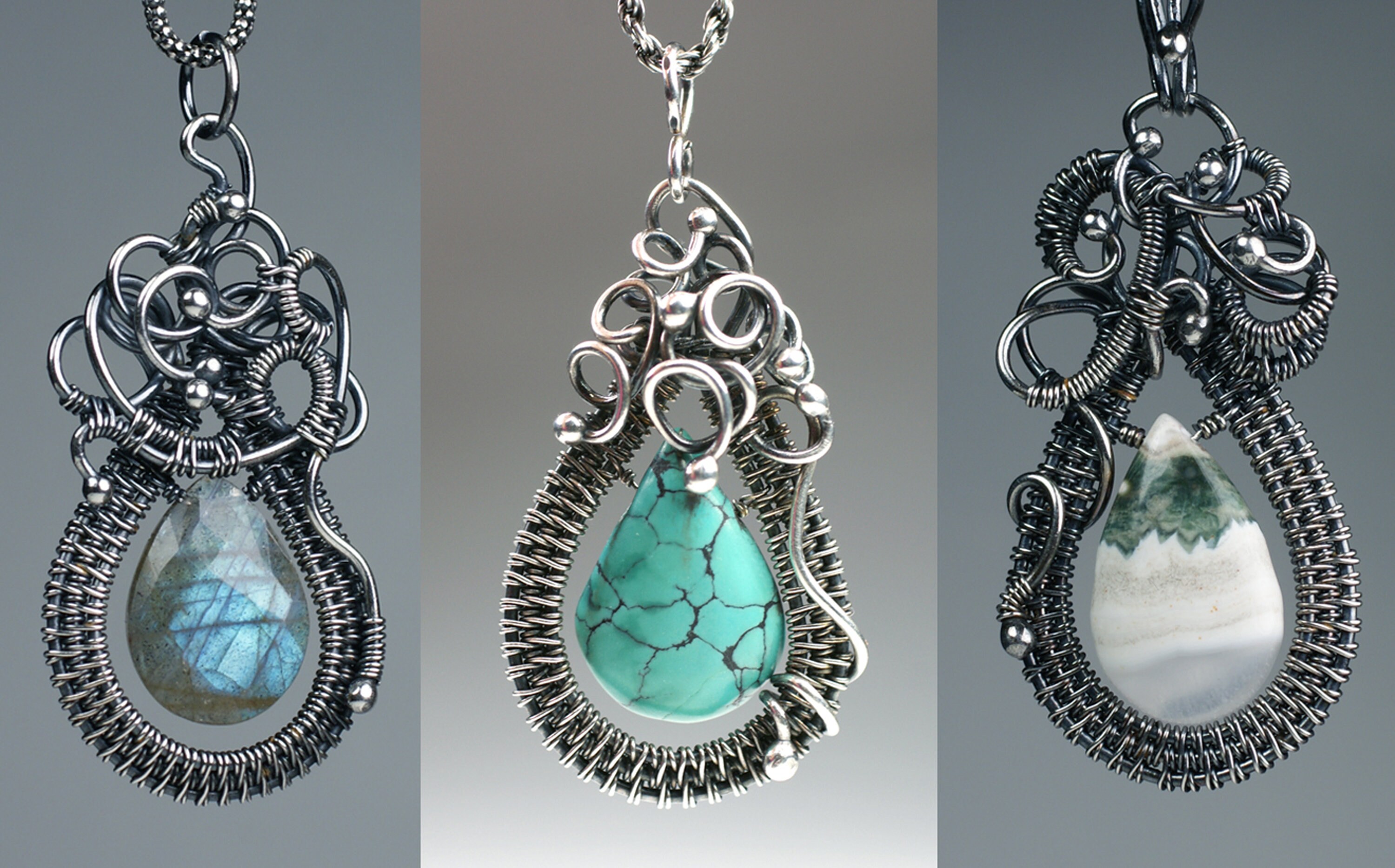Teardrop Pendant - Wire Weaving Tutorial - Pendant Tutorial - Step by ...