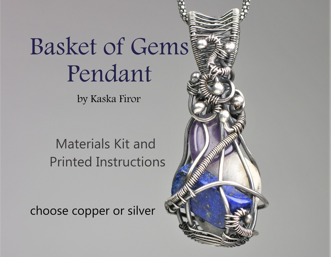Pendant Tutorial and Materials Kit Wire Weaving Step by - Etsy