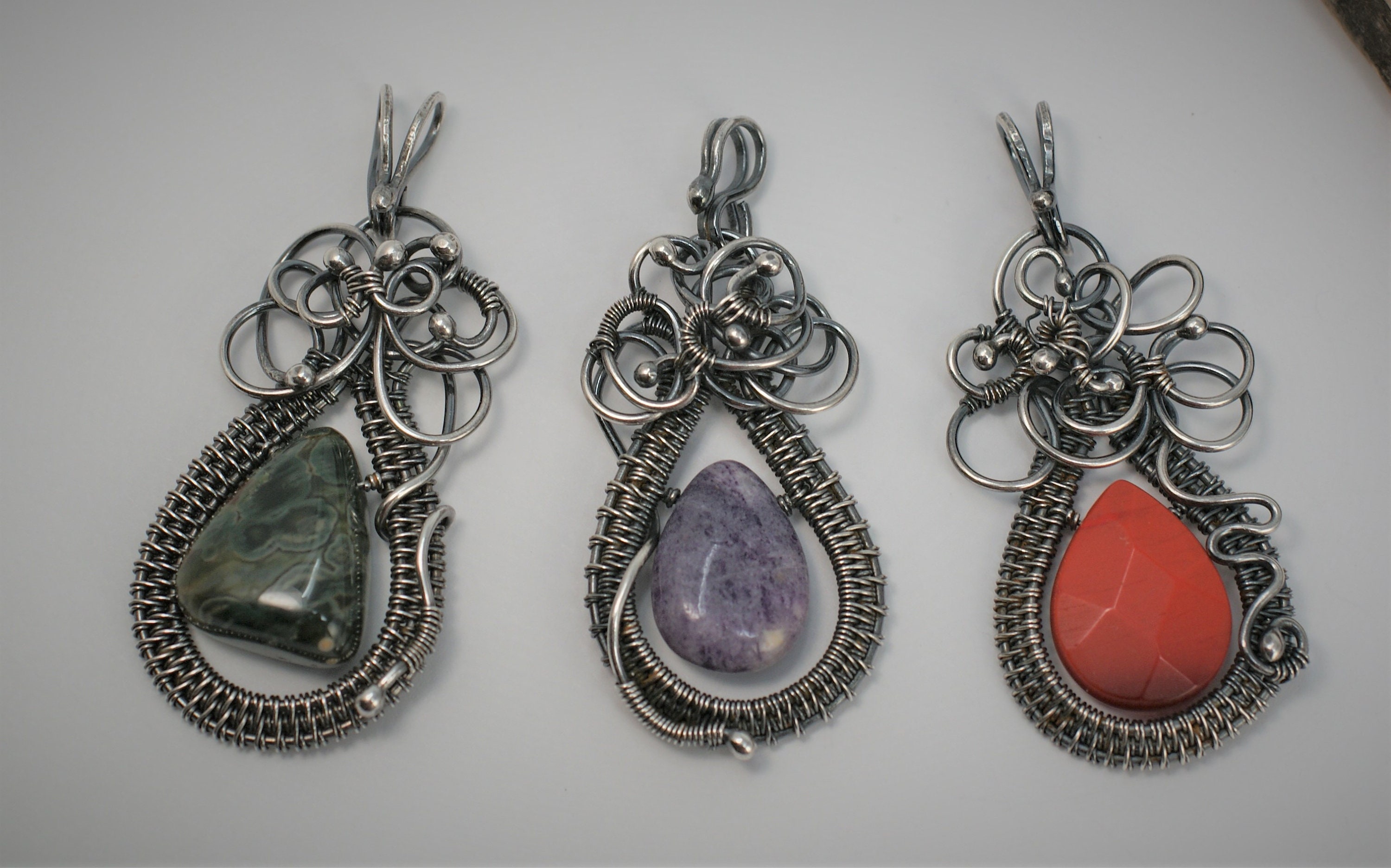 Teardrop Pendant - Wire Weaving Tutorial - Pendant Tutorial - Step by ...