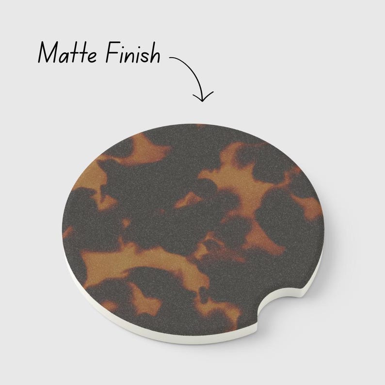 Tortoise Shell Car Coaster Set Fall Car Coaster Tortoise Pattern Car ...