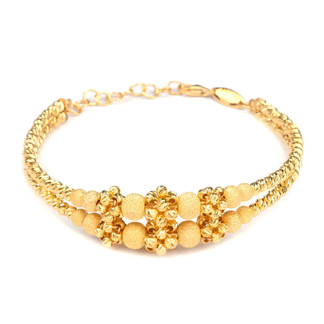 22k Gold Dorica Design Cuff Bracelet, Girf for Her, Birthday Gift ...