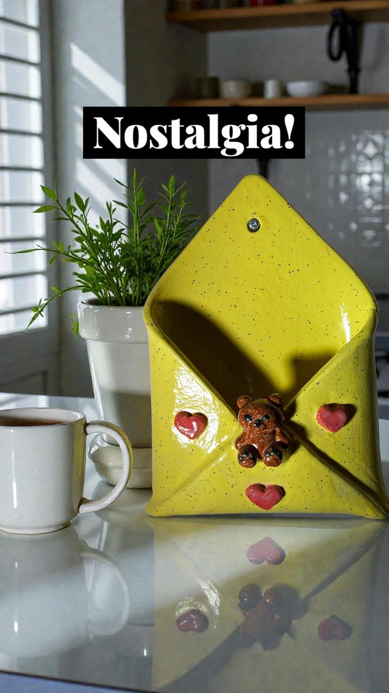Handmade Ceramic Envelope Hanging Planter - Etsy