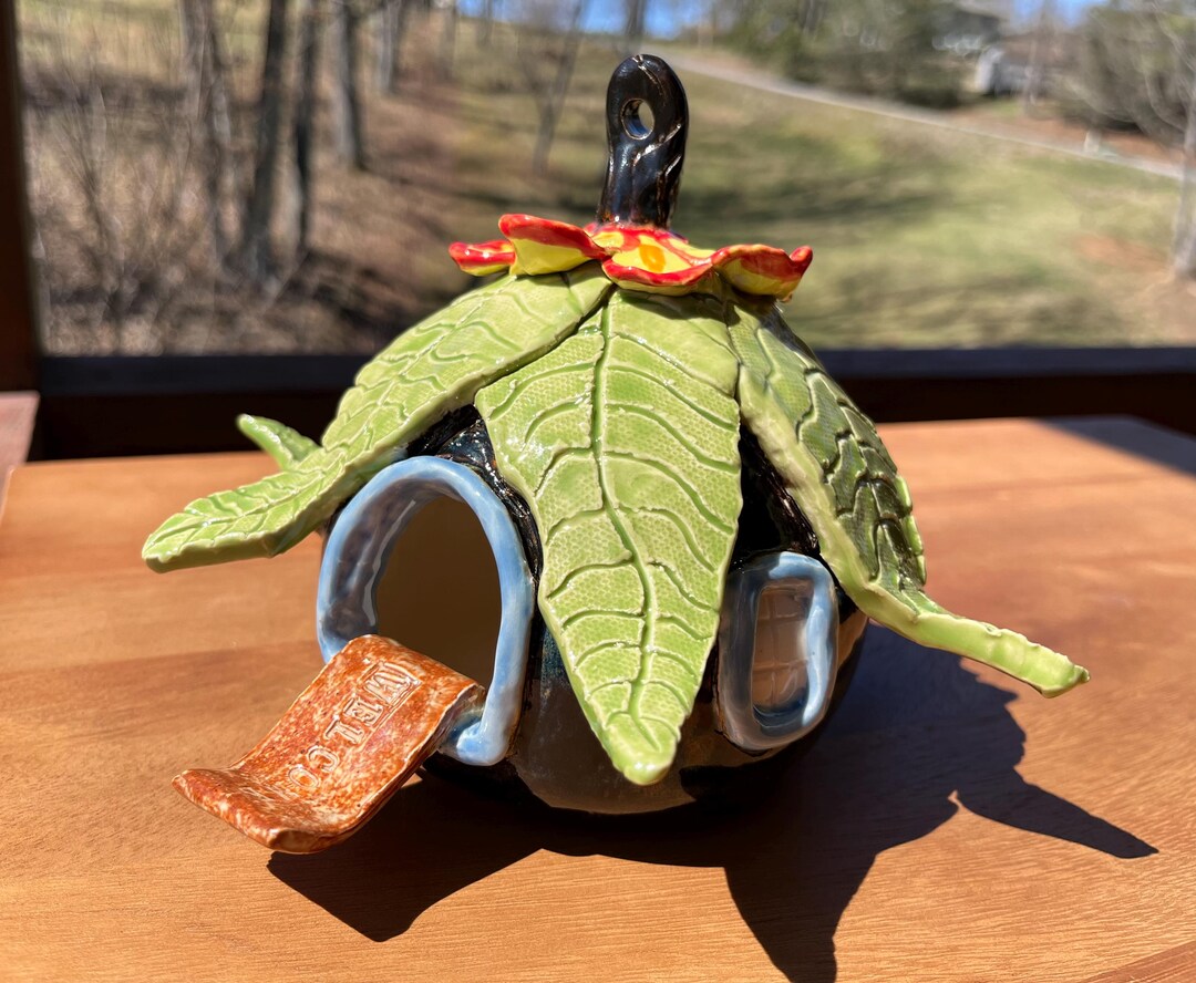 Handmade Ceramic Hobbit Style Birdhouse - Etsy