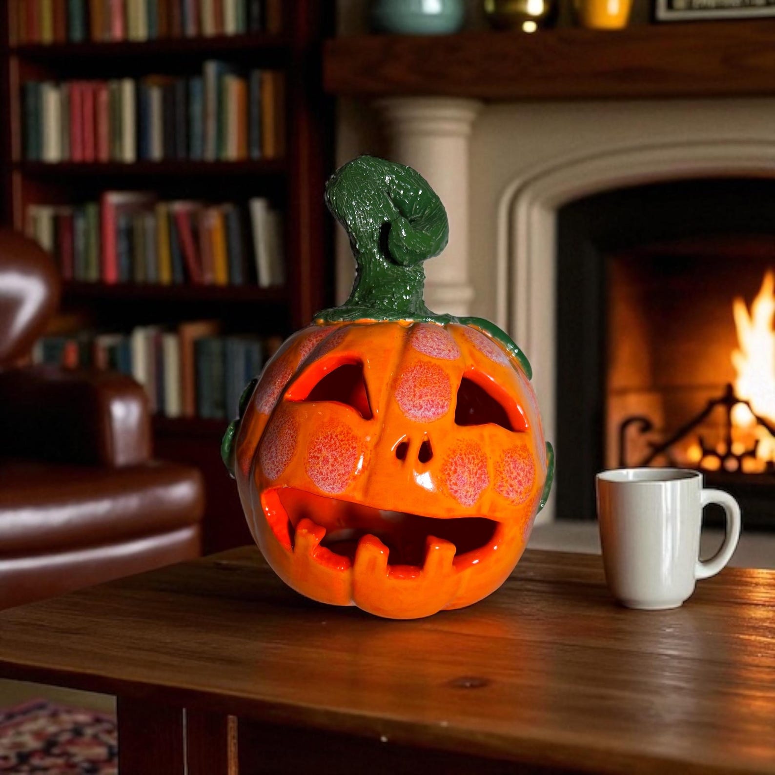 Handmade Carved Out Orange Pumpkin - Etsy