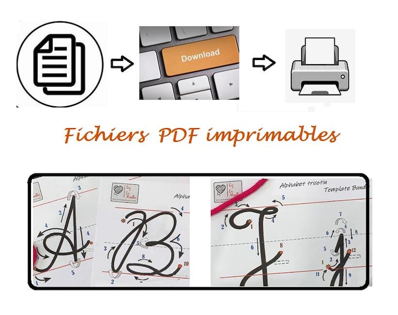 Tricotin Alphabet Templates, 2 Different Font Designs, Printable Files ...