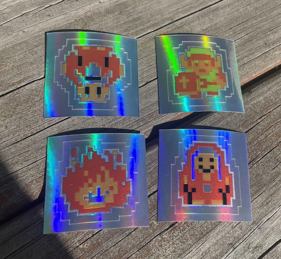 Zelda 8-bit Holo3dfx Sticker Set - Etsy