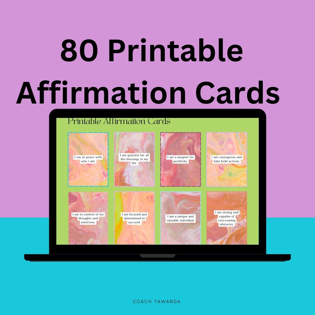 80 Affirmation Cards for Self-love and Empowerment | Positive ...