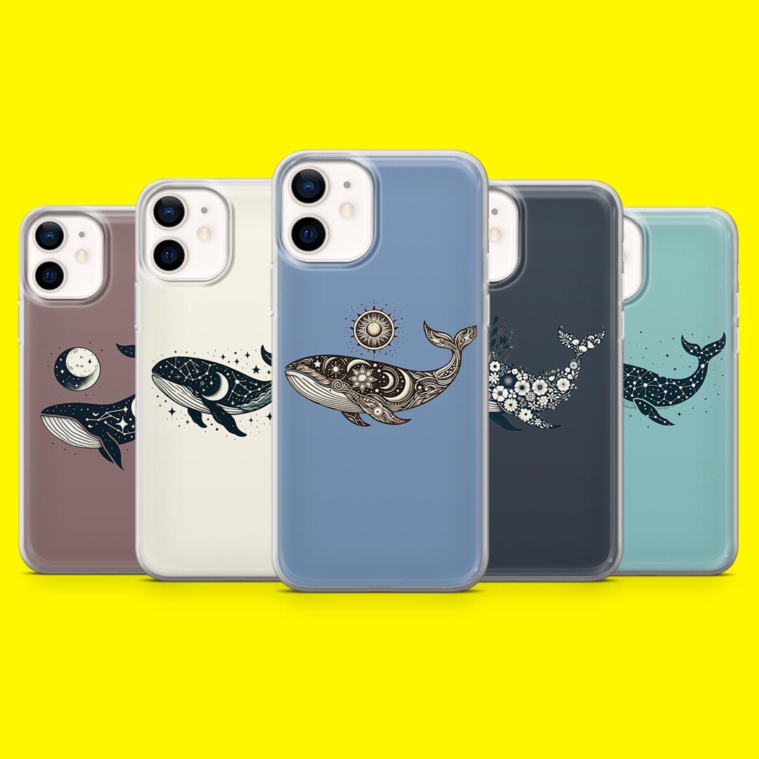 Ocean Whale Phone Case Deep Blue Cetacean Cover for iPhone 16 15 14 13 ...