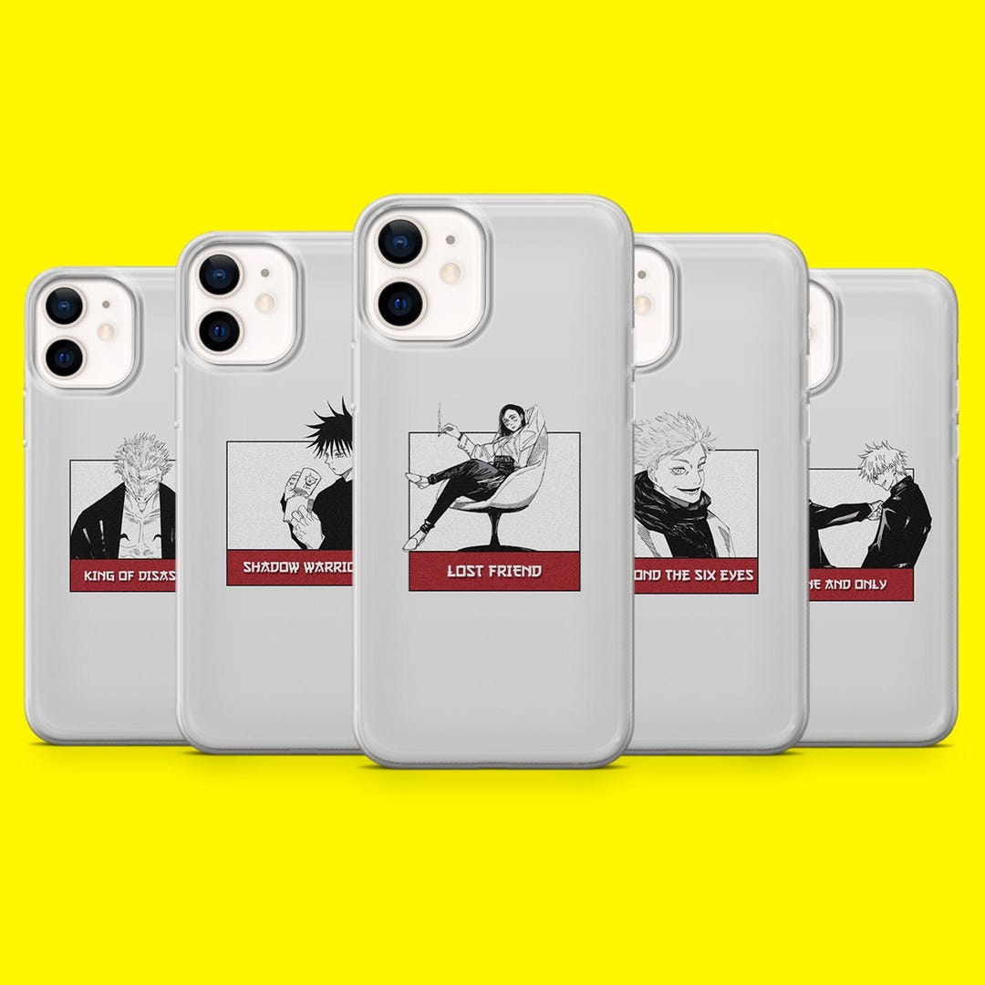 Anime Gojo Phone Case Geto Jujutsu Kaisen Cover for iPhone 16 15 14 13 ...
