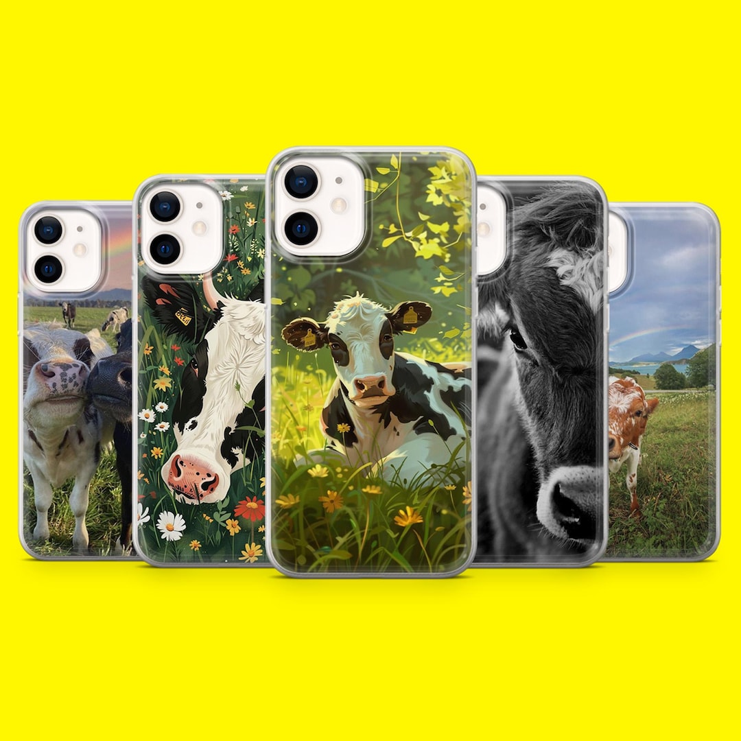 Cute Cow Phone Case Calf Farm Milk Pasture Cover for iPhone 16 15 14 13 ...
