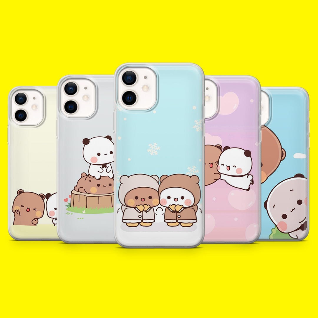Bubu and Dudu Bear Phone Case Panda Cute Cover for iPhone 16 15 14 13 ...