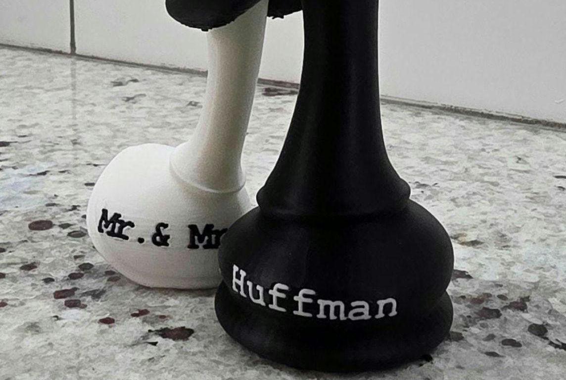 Personalized Dancing Chess King and Queen Set. Wedding Topper, Gift ...