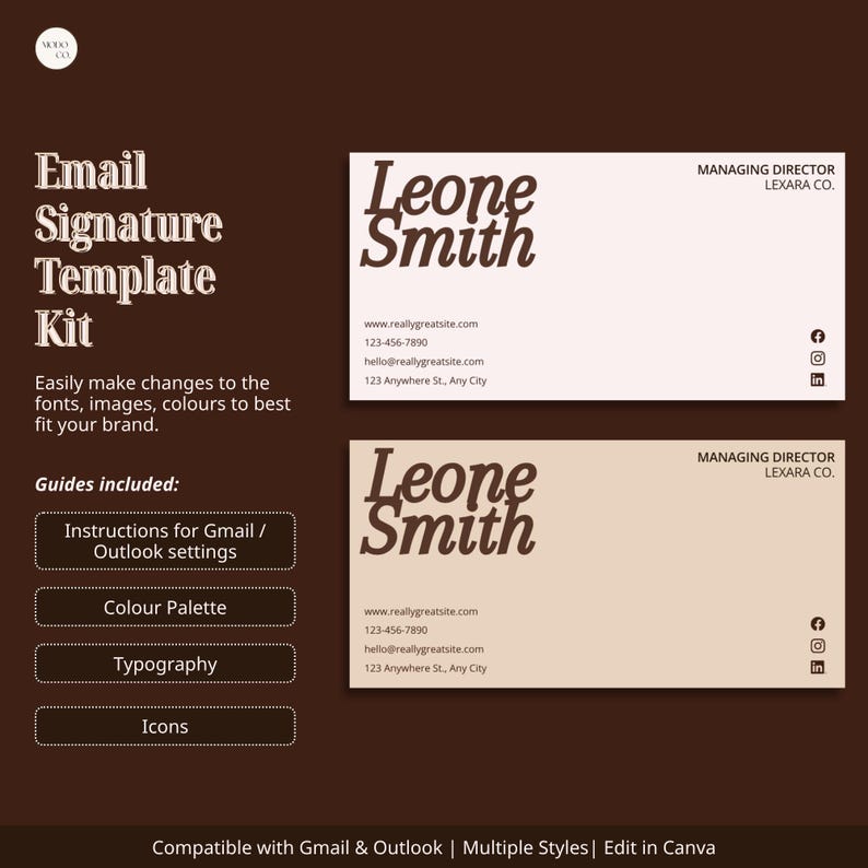 Professional Email Signature Template | Gmail & Outlook Compatible ...