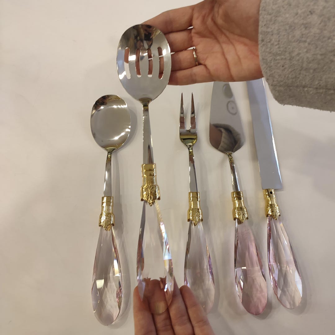 5-piece Kitchen Utensil Set, Ladle, Spoon, Knife, Fork, Spatula Durable ...