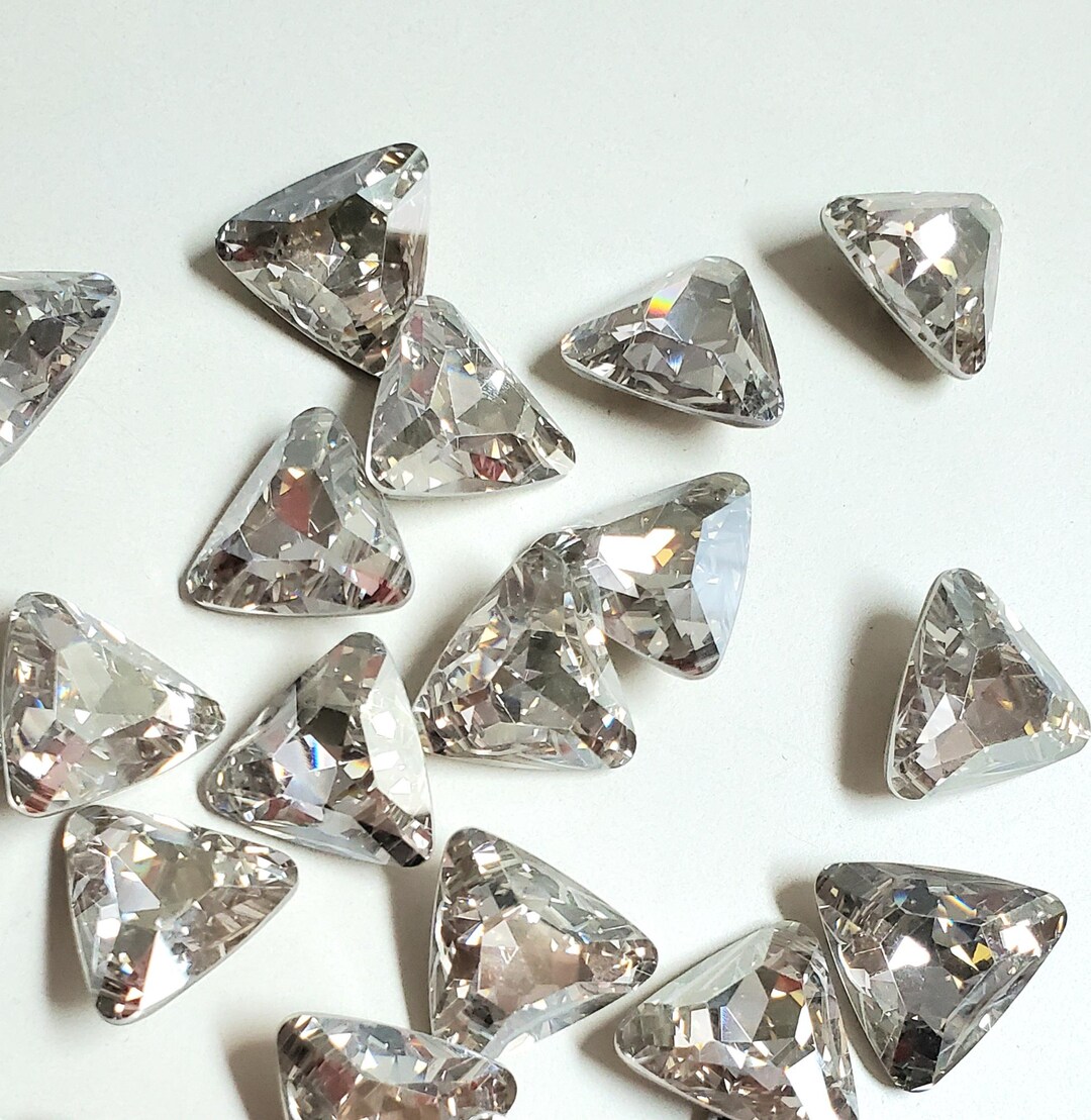 Swarovski 4727 TRIANGLE 23mm Fancy Stones in CRYSTAL 001, Clear Foiled ...