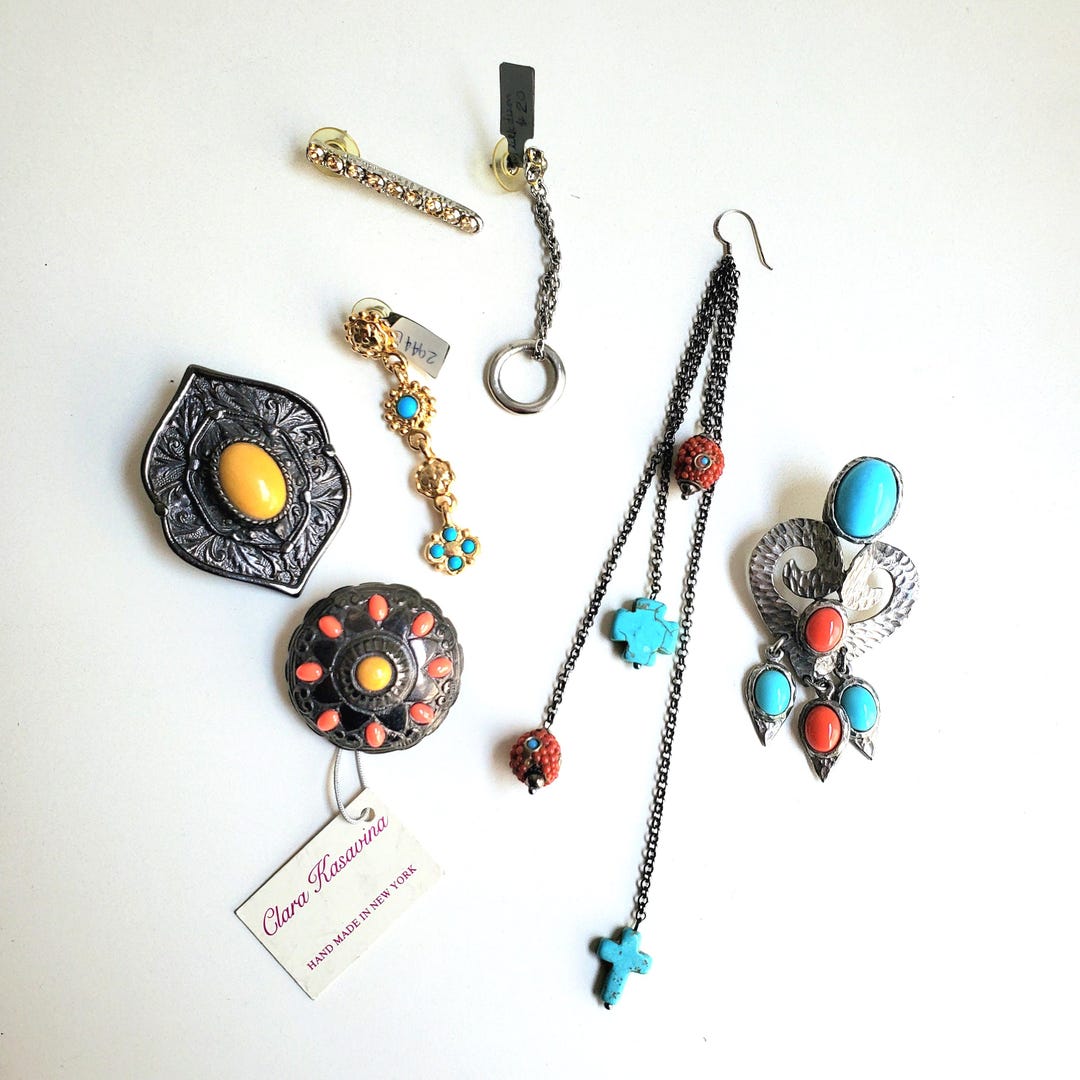 Craft LOT of Clara Studio Kasavina 1994 Jewelry FACTORY SAMPLES, Orphan ...