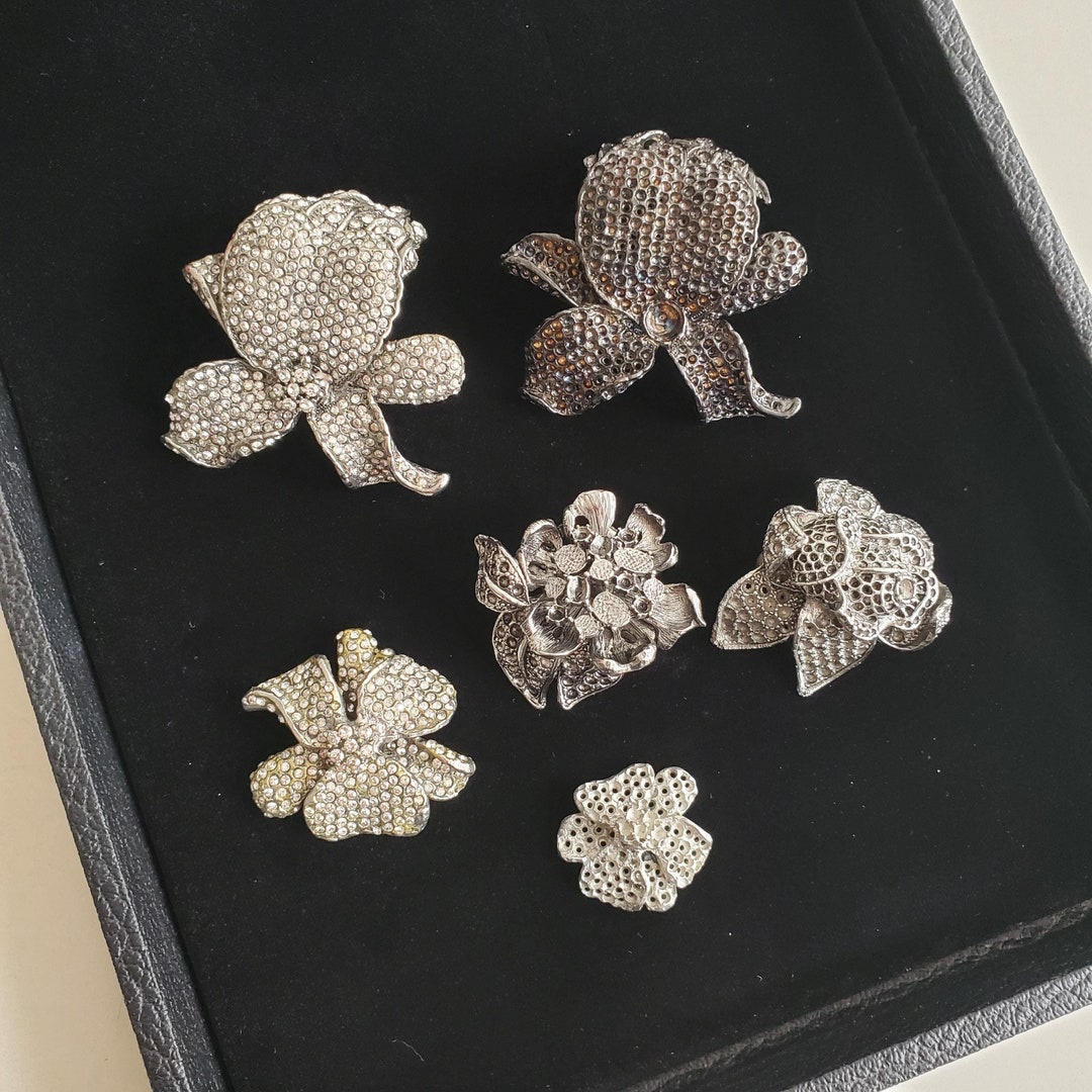 One of a Kind Clara Studio 3D METAL FLOWERS, Factory Remainders Handbag ...