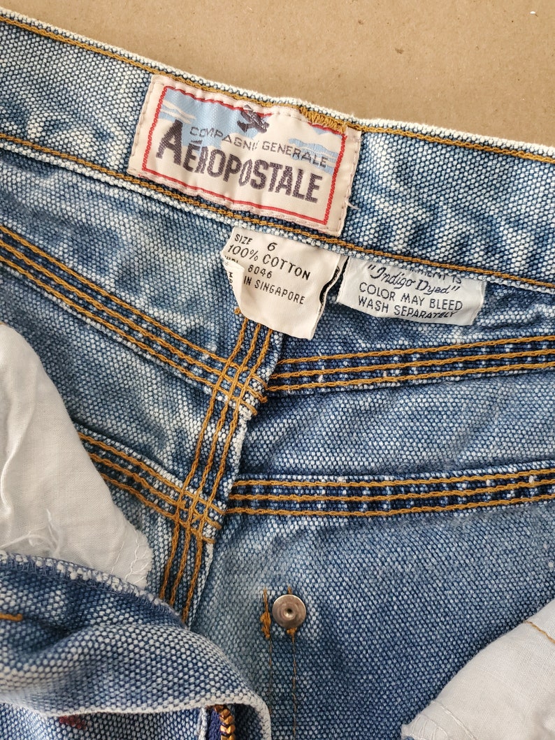 Authentic 1980s AEROPOSTALE Painters Pants Indigo High Rise Jeans ...