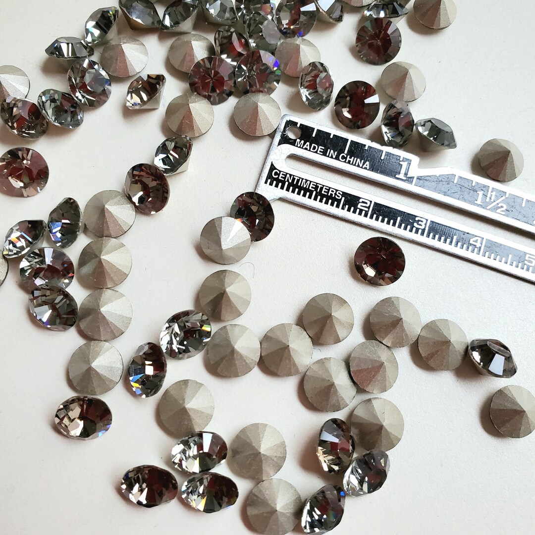 Swarovski 1088 CHATONS Crystal in BLACK DIAMOND 215, Size 39SS, Round ...