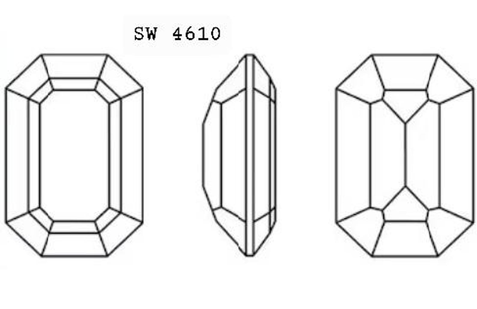 14*10mm SWAROVSKI 4610 Octagon Fancy Stones in GOLDEN SHADOW (sold in ...