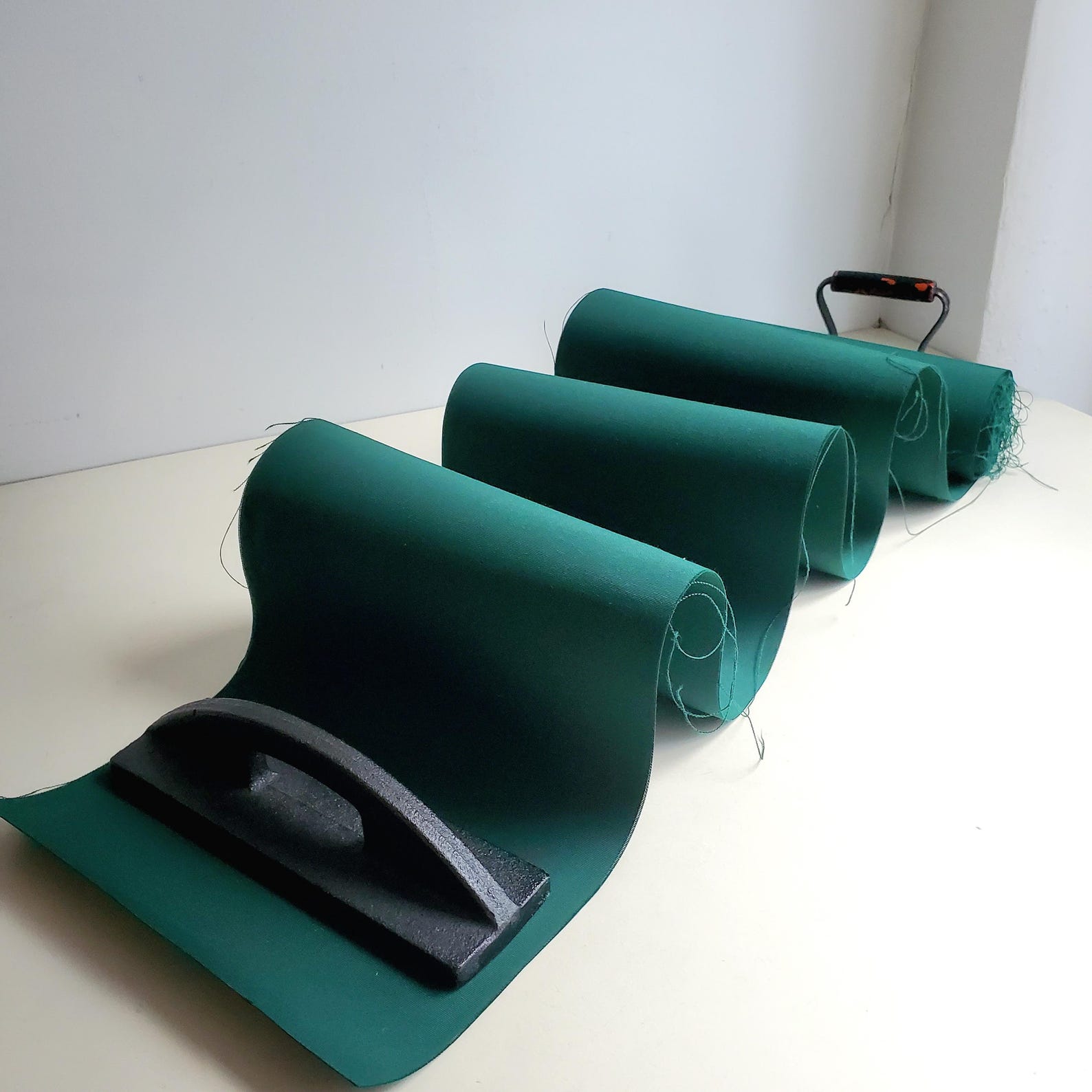 FOREST GREEN Sunbrella Heavy Canvas Remnant, Stiff Marine Grade Awning ...